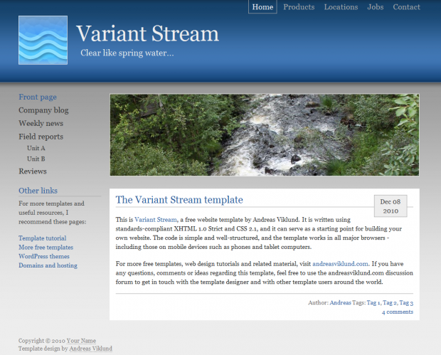New template: Variant Stream | andreasviklund.com