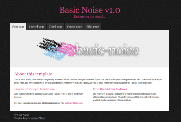 New template: Basic Noise | andreasviklund.com